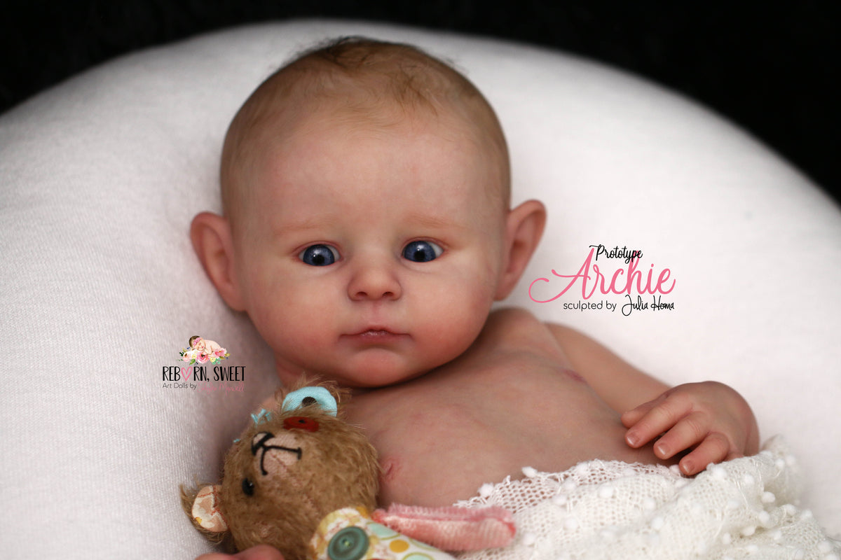 PROTOTYPE Archie by Julia Homa Reborn Baby Boy Doll - Reborn, Sweet Sh
